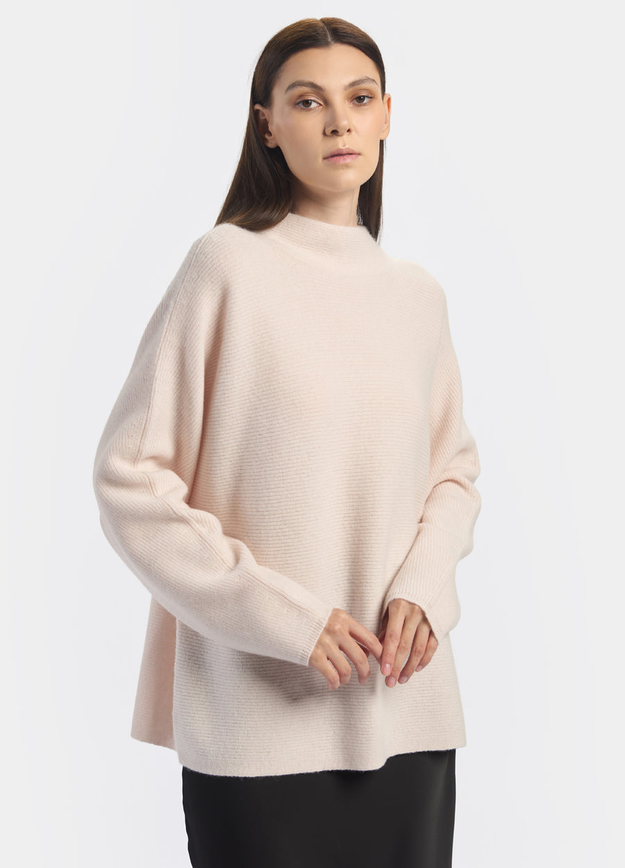 High Neck Oversized Sweater – Denner Cashmere